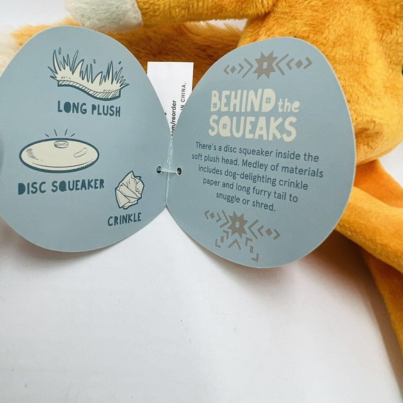 Barkbox | Dog | Bark Box Rob Van Fox Dog Toy Crinkle Squeakers Blue ...